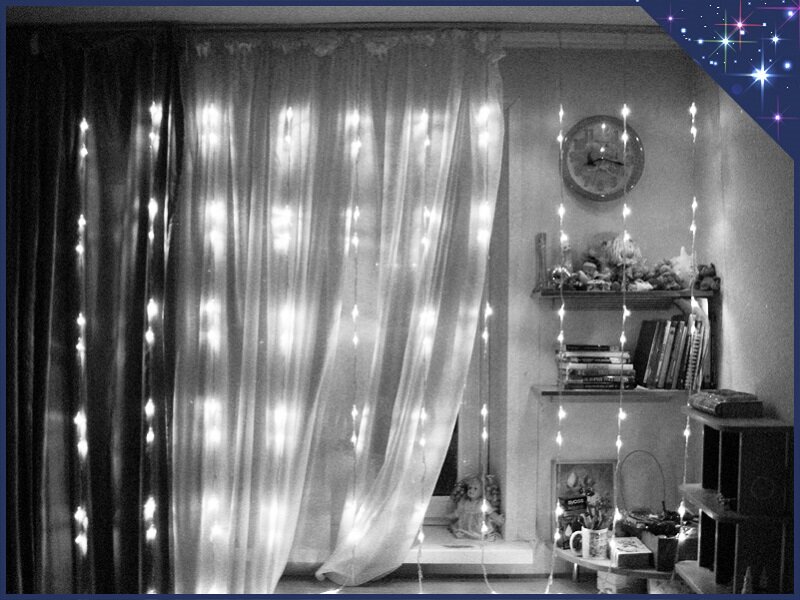 Гирлянда "водопад" белая холодная, размер 3*3 метра, 480L ламп (коробка)