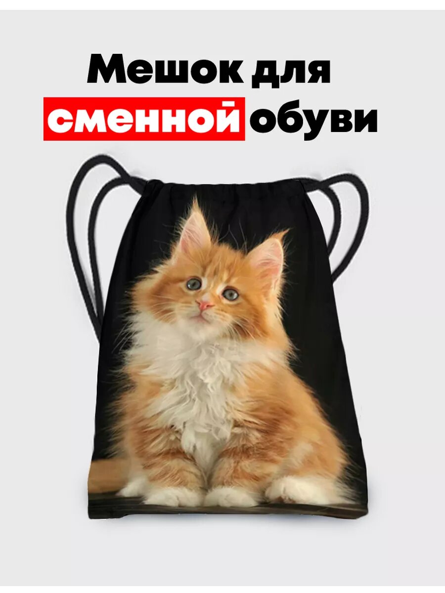 Мешок - сумка для обуви Кошки