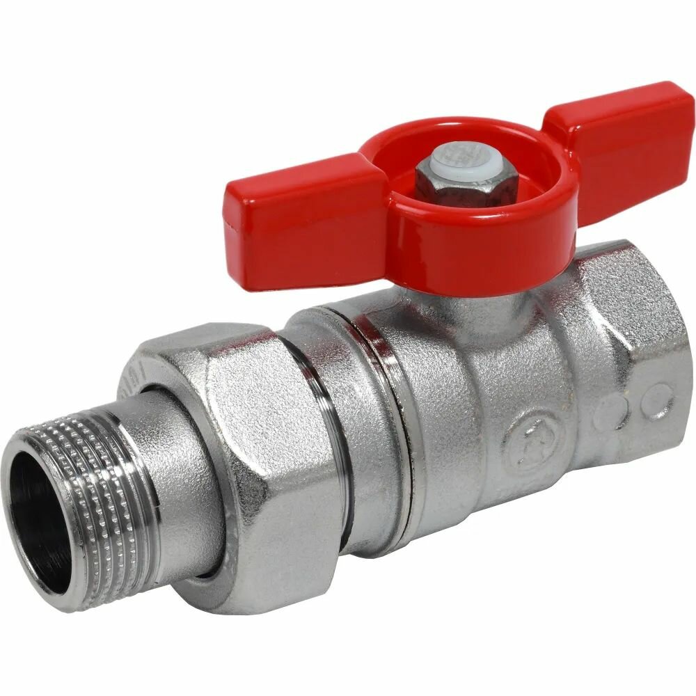 Кран шаровой бабочка Ду 25 Giacomini НГ Американка, для систем отопления, водоснабжения