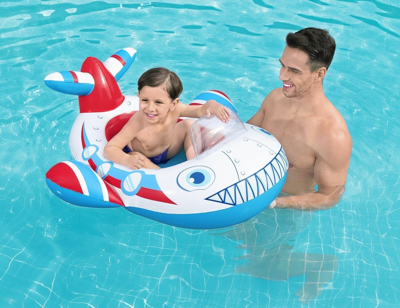 Детская надувная лодка Самолетик, 109х97 см, от 3 лет, BestWay