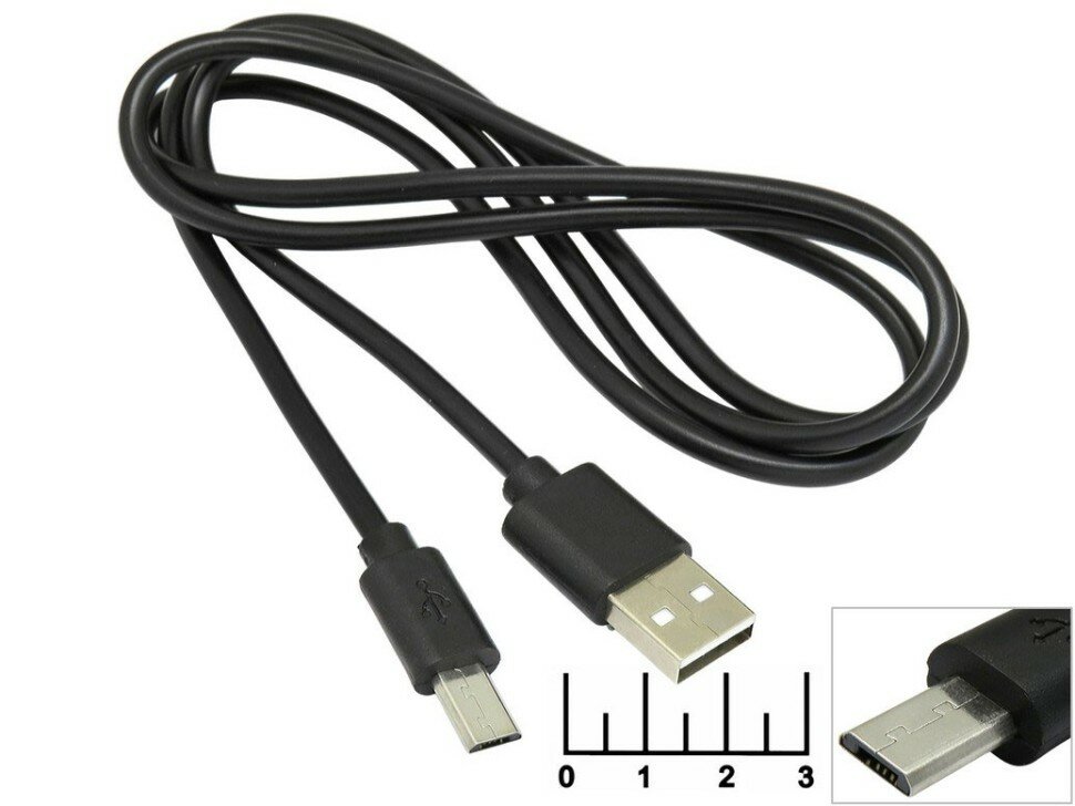 Шнур USB-micro USB B 5pin 1м (удлиненный)