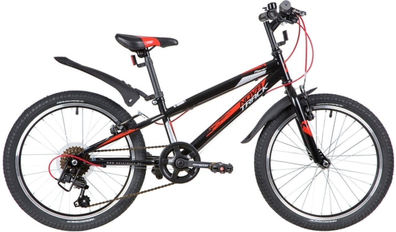 Детский велосипед Novatrack Racer 20" (2020) 20 Черный (115-128 см)
