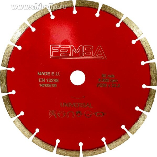 Диск алмазный универсальный ST10 230x2.4x22.23 мм FEMSA 1401002105