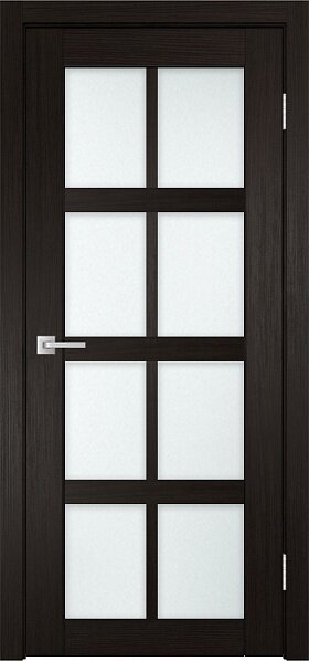 Межкомнатная Дверь Verda К-8 Венге со Стеклом Сатинат Белое 2000х800мм (Полотно 1шт) / Верда.