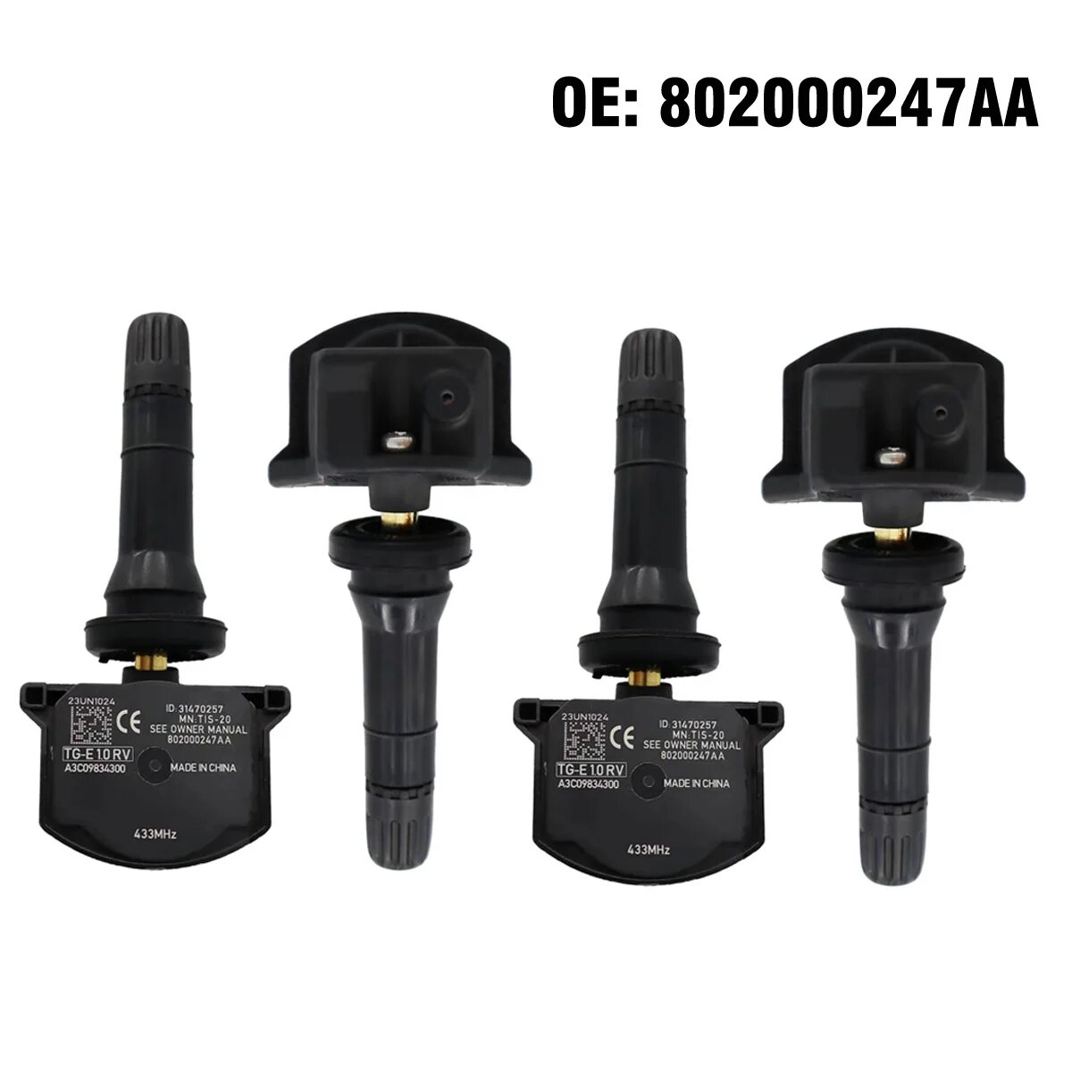 4 шт. автомобильный датчик TPMS, датчик давления в шинах, система мониторинга 802000247 АА для Chery Arrizo 8, EXEED LX