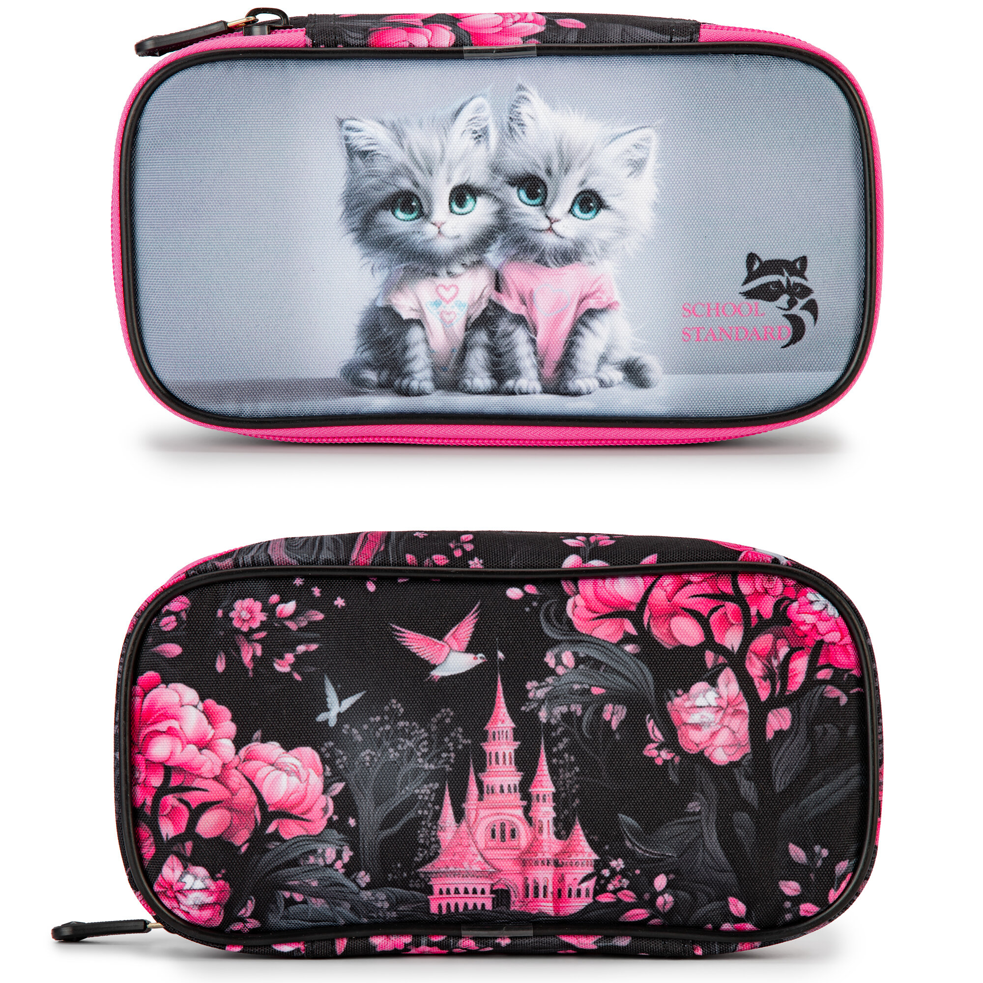 Пенал школьный мягкий без наполнения для девочки, School Standard (Скул Стандарт), размер 23х12х6 см