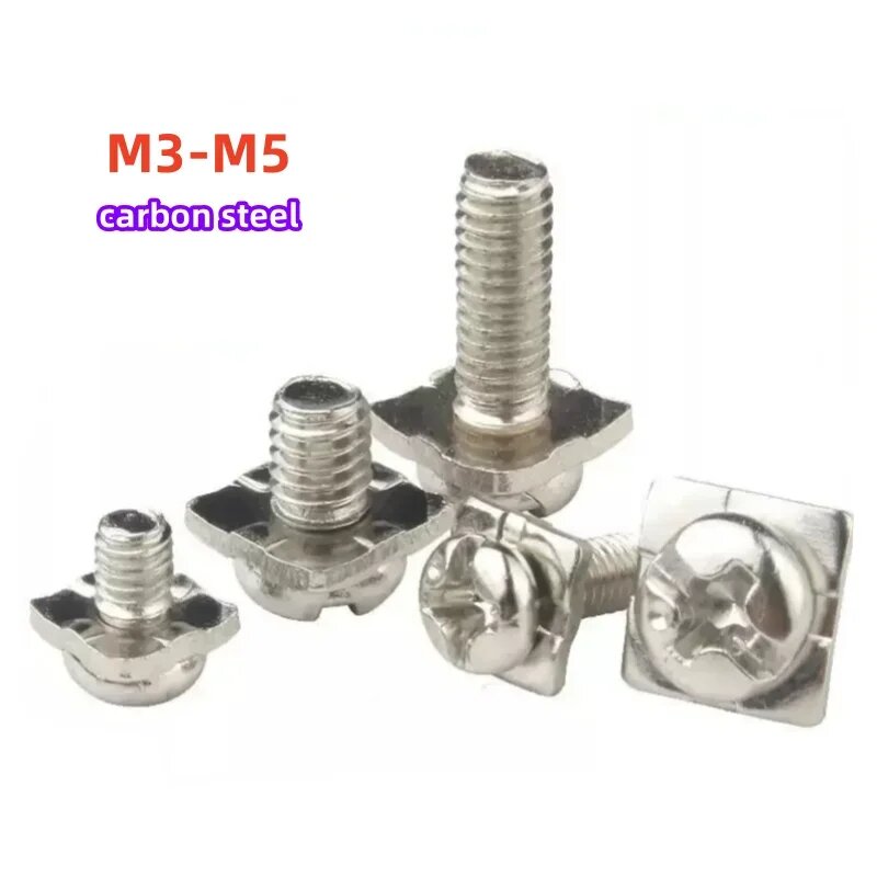 Двойные комбинированные винты с квадратной шайбой M3 M3.5 M4 M5 M5x12x10mm(5pcs)