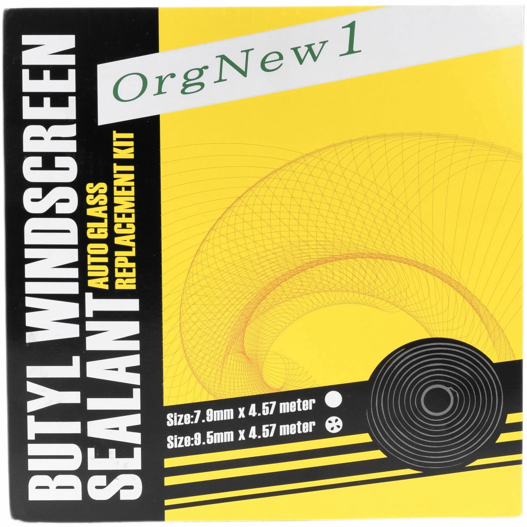 Герметик автомобильный бутиловый для ремонта фар, клей для герметизации швов для авто и мото, черный, водостойкий, лента шнур длиной 4.5 м диаметром 9.5 мм, для стекла
