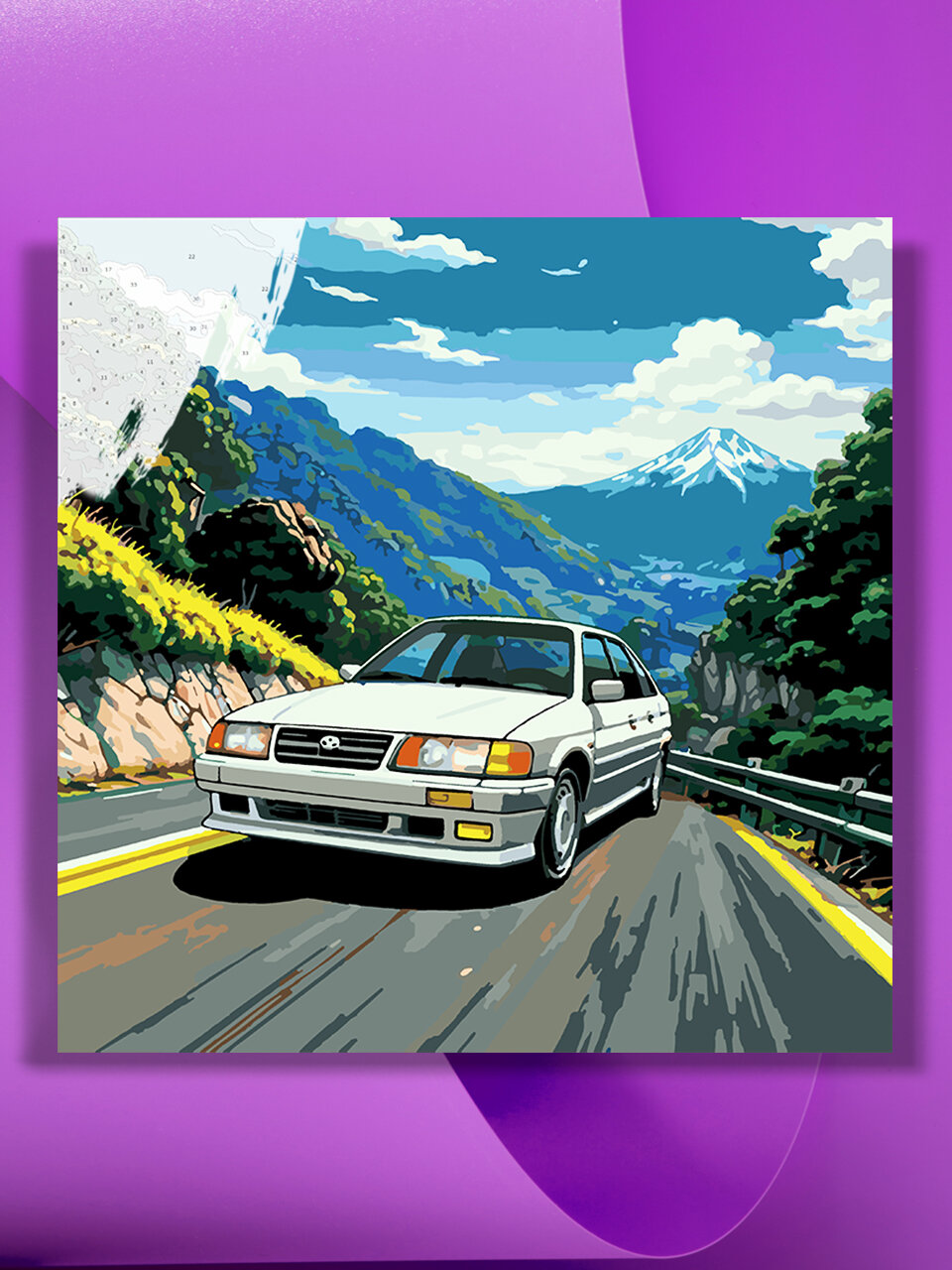 Картина по номерам на холсте Японский дрифт, 40 х 40 см