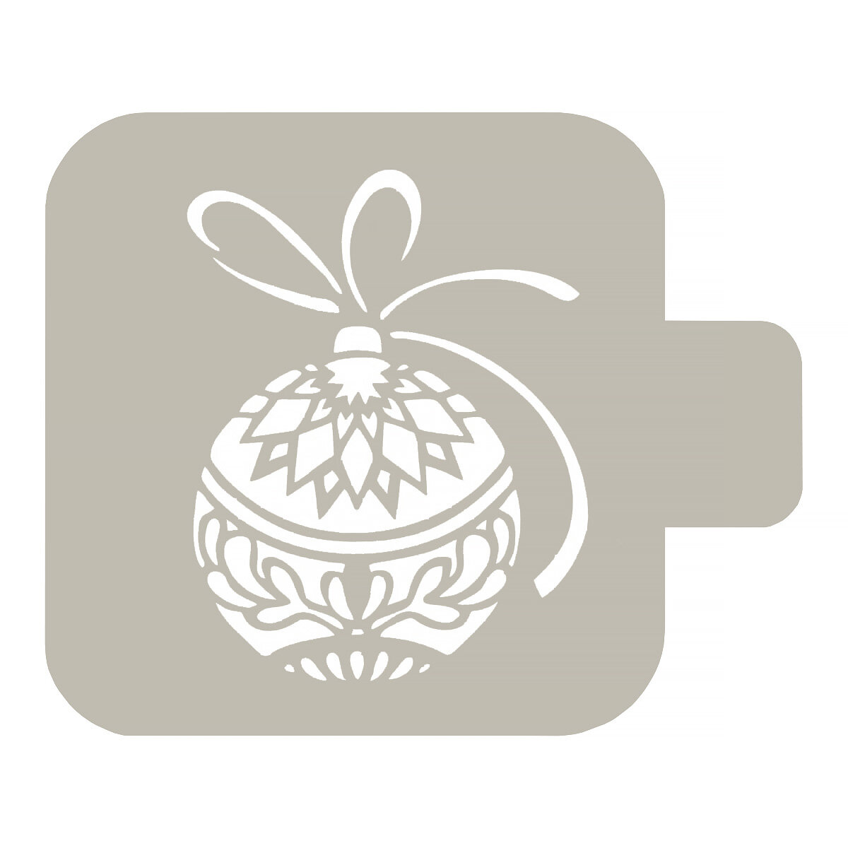 Трафарет-Дизайн новогодний трафарет 9 х 9 см елочный шарик НГ25-45-BJ78 дизайн для творчества