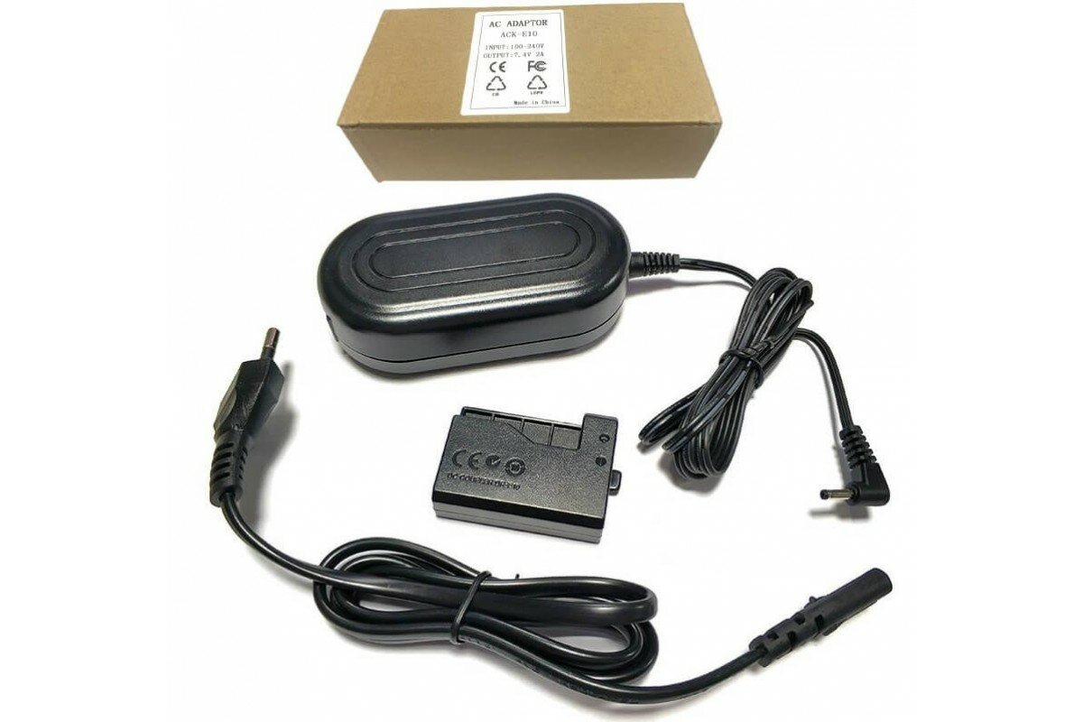 Сетевой адаптер питания ACK-E10 для фотоаппаратов, использующих аккумулятор LP-E10