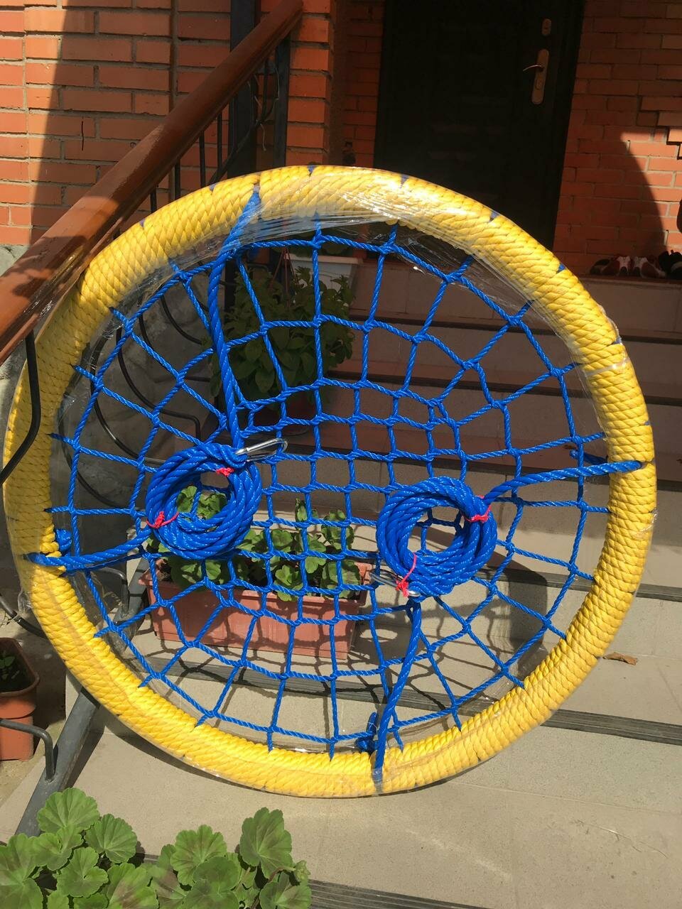 Качели гнездо 120 см уличные для дачи и дома Металлокаркас Нагрузка 250 кг