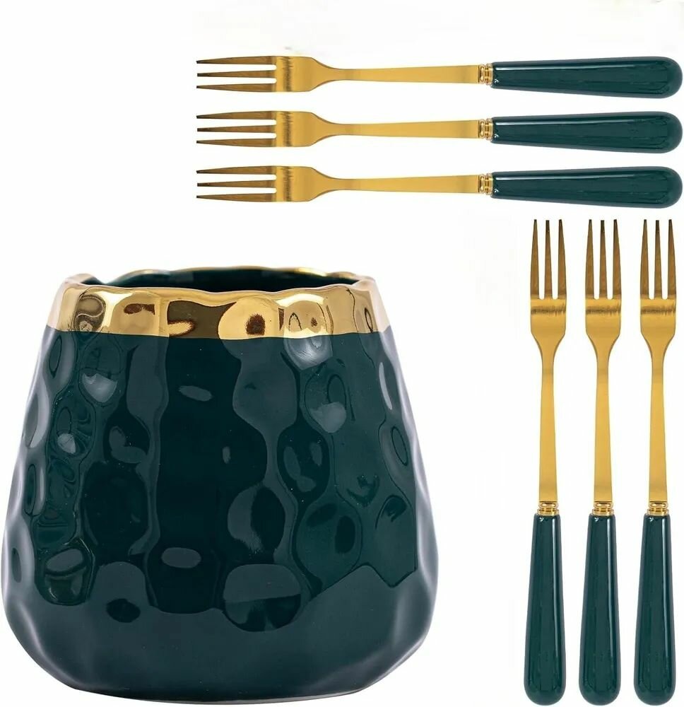 Enola Набор вилка и ложка для салата household-365, 7 предм.