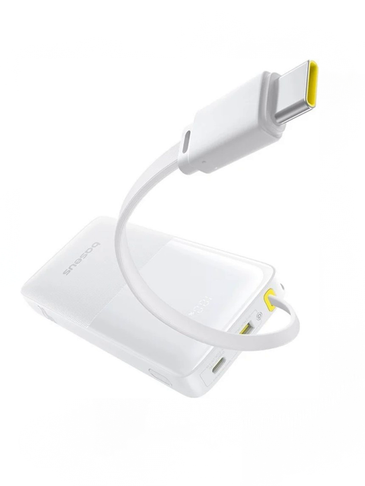 Baseus Внешний аккумулятор Baseus Bipow 2 Power Bank with USB-C Cable 10000mAh PPBD2-1W20 (P10077101213-00) белый