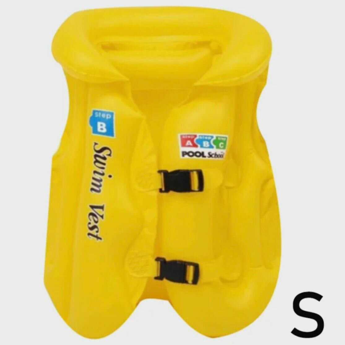 Надувной плавательный спасательный жилет, желтый, размер S