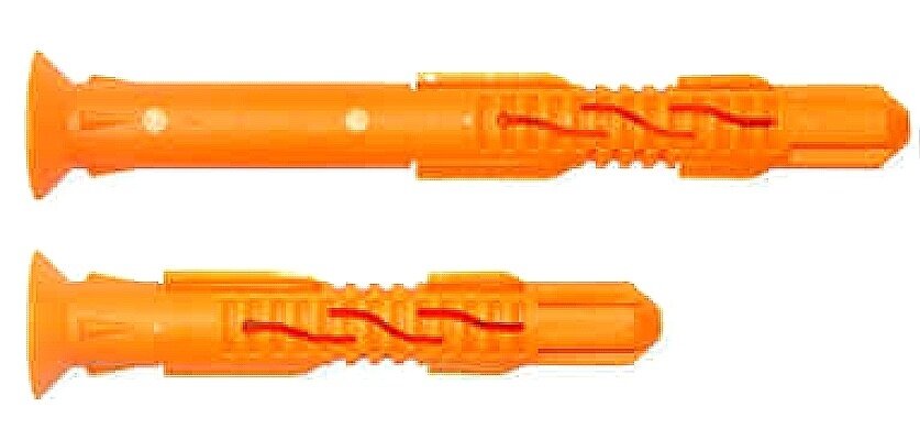 Дюбель РосДюбель рамный, пластиковый, оранжевый, 14×100мм, 50шт. / крепеж и фурнитура