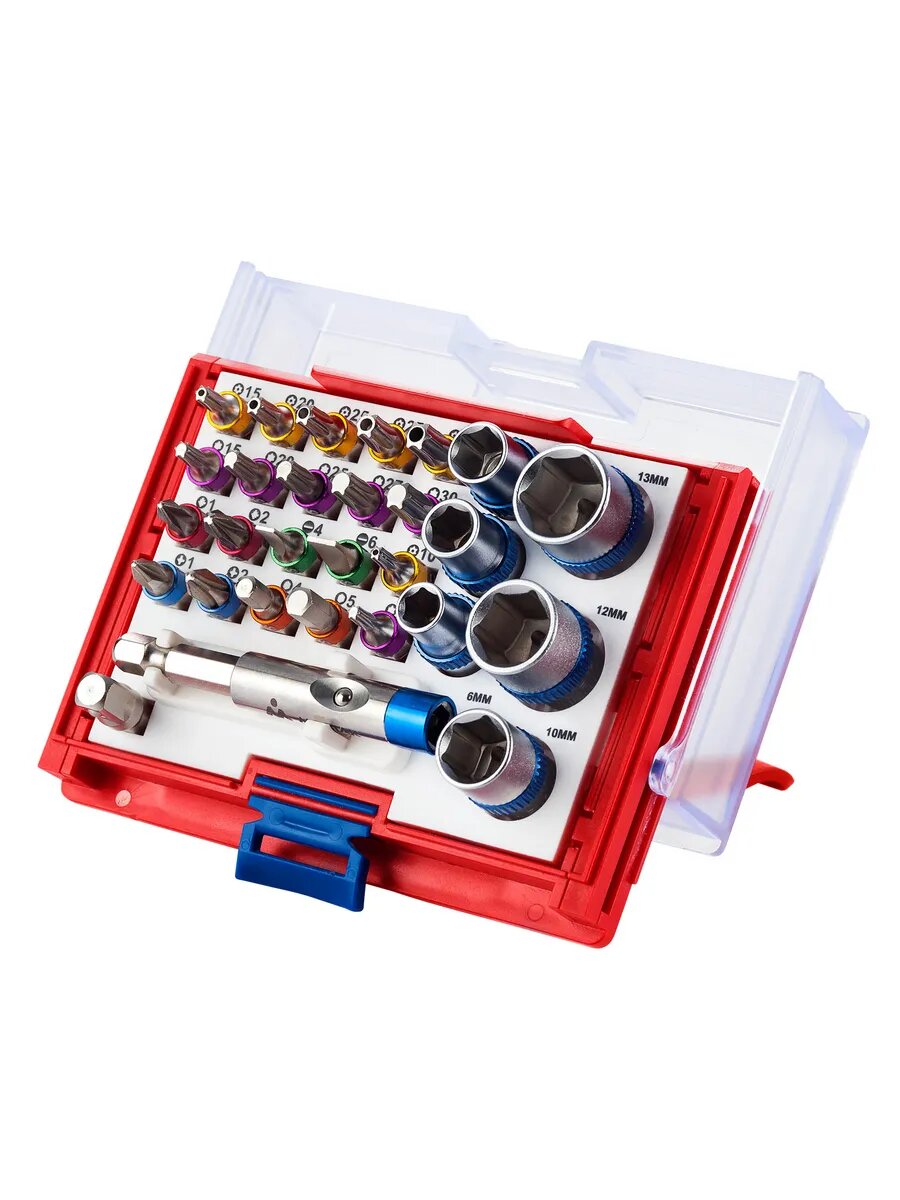 Набор вставок (бит) 1/4" PH PZ Hex Torx Slotted 28 пр мастак