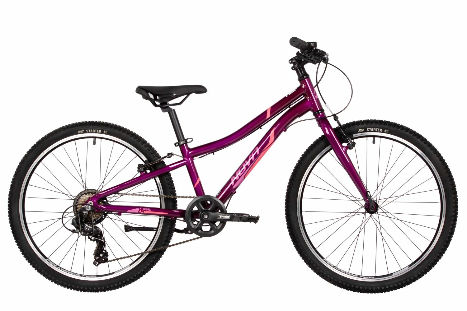 Подростковый велосипед Novatrack Novara 24 V-brake, год 2025, цвет Фиолетовый, ростовка 10