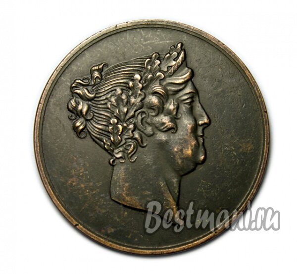 Медная медаль В память вторичного посещения Марией Академии Наук 1826 год сувенирная копия, ордена медали и награды