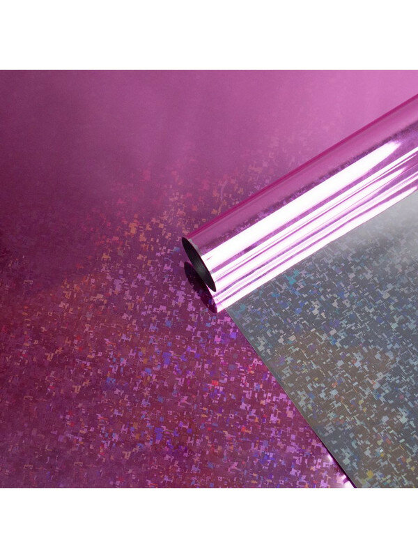 Пленка голографическая ПП 40мкм, 70см, розовое золото 7,9 м