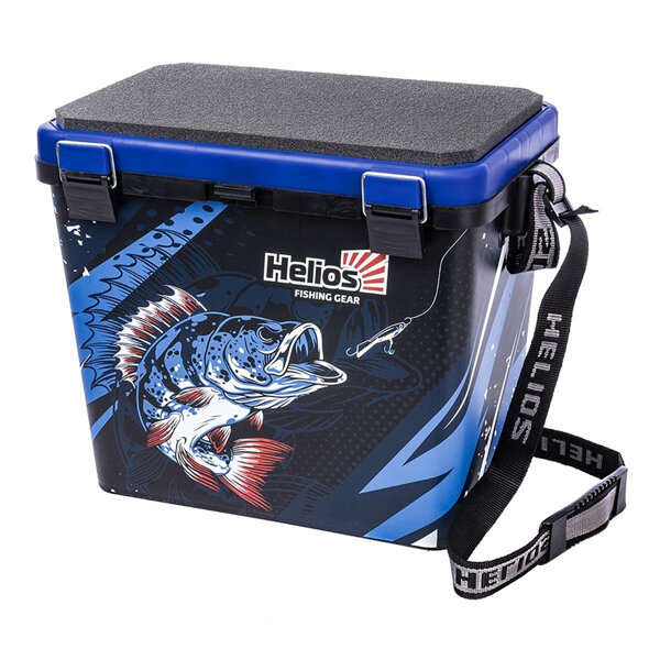 Ящик рыболовный зимний односекционный Helios "Ice Fishing Perch" (Синий), 19 л, 390x260x320 мм HS-IB-19-IFB-1