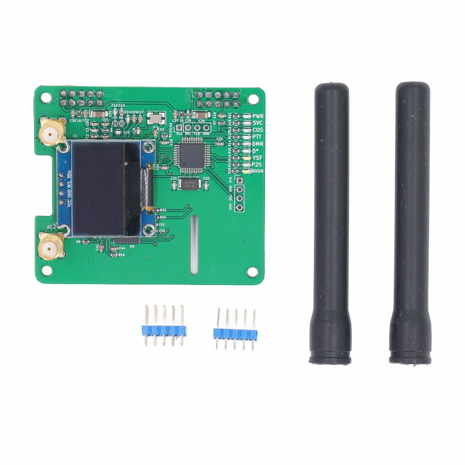 Двухдиапазонный модуль точки доступа MMDVM UHF VHF 0,96 дюйма OLED-дисплей DMR YSF NXDN Поддержка двойной антенны для радиолюбителей