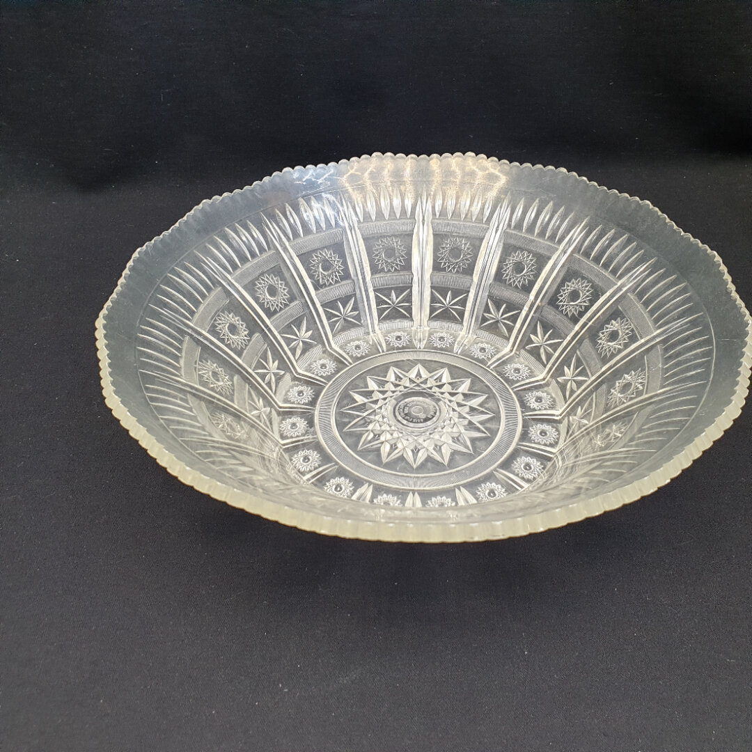 Ваза для фруктов "Кружева", пластик под хрусталь, СССР