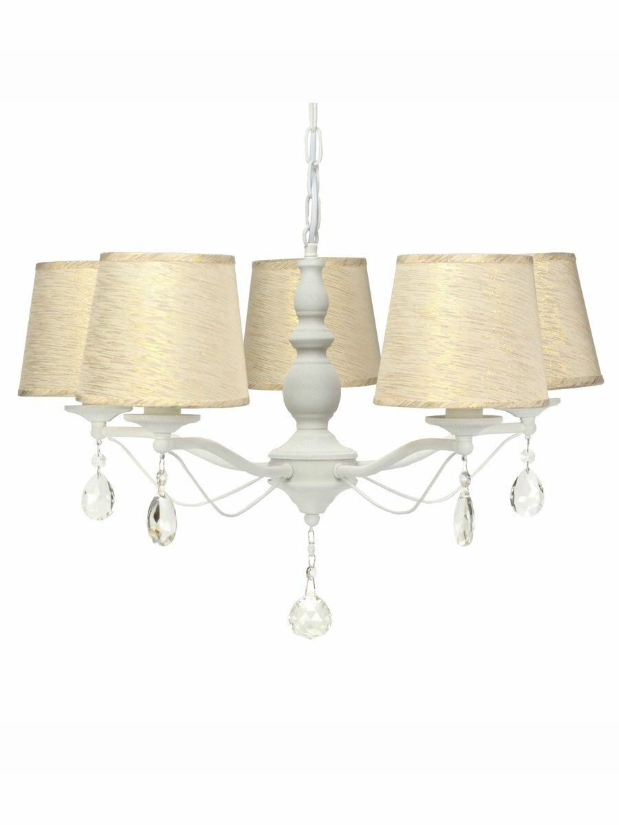 Люстра MARILUZ, E14, площадь освещения 18м², с абажурами, металл/ткань