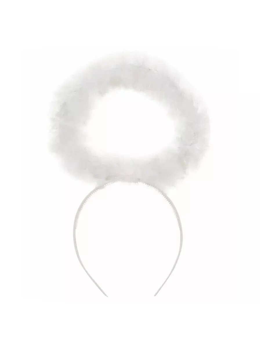 Ободок карнавальный "Ангел" Белый, универсальный / веселый праздник