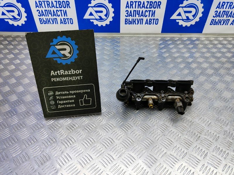 Б/У Рейка топливная (рампа) + форсунки Audi A6 C6 / Ауди A6 C6 3.1 AUK 256 Л.С 2006