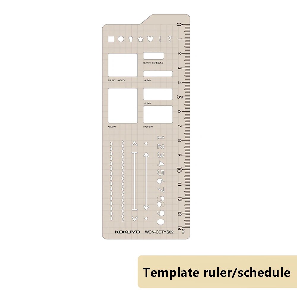 Шаблон-линейка KOKUYO Campus, цвет графита, schedule