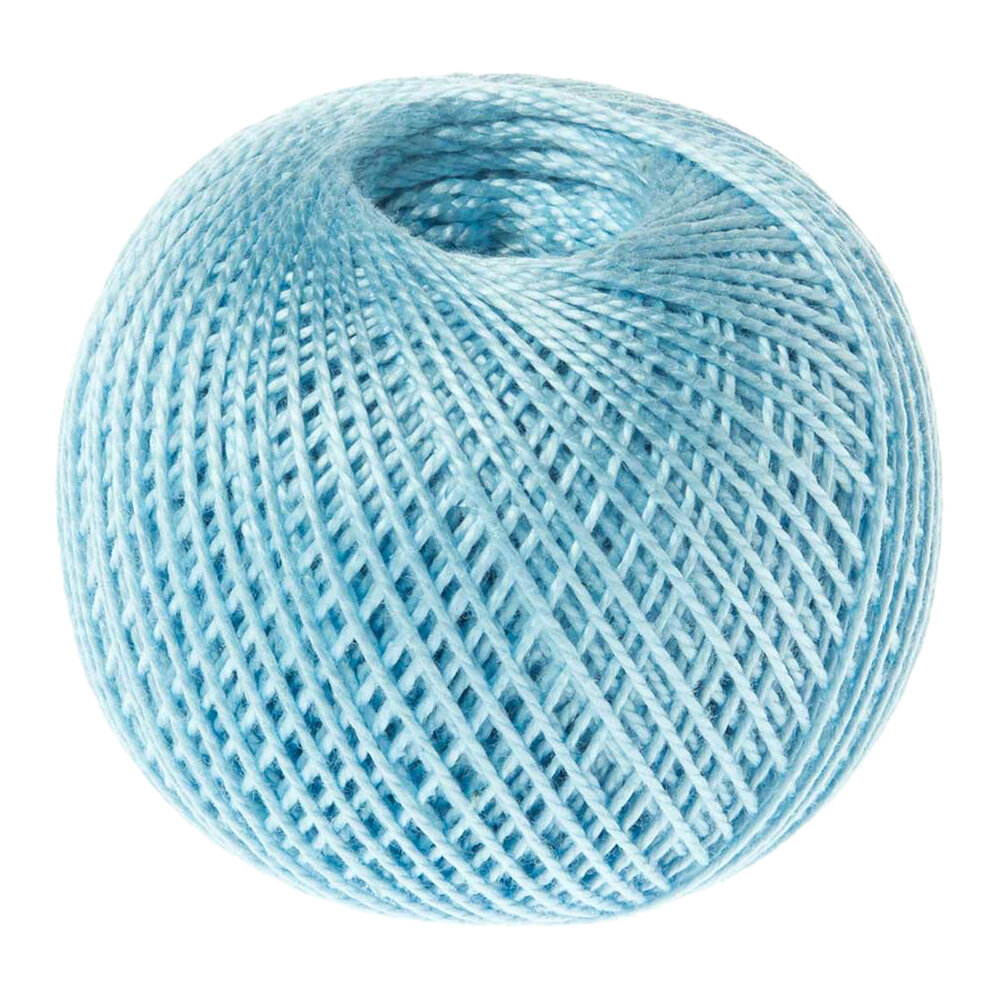 Пряжа для вязания ПНК им. Кирова Ирис 25 гр 2704 голубой 2 шт 25 гр/150 м 100% мерсеризованный хлопок