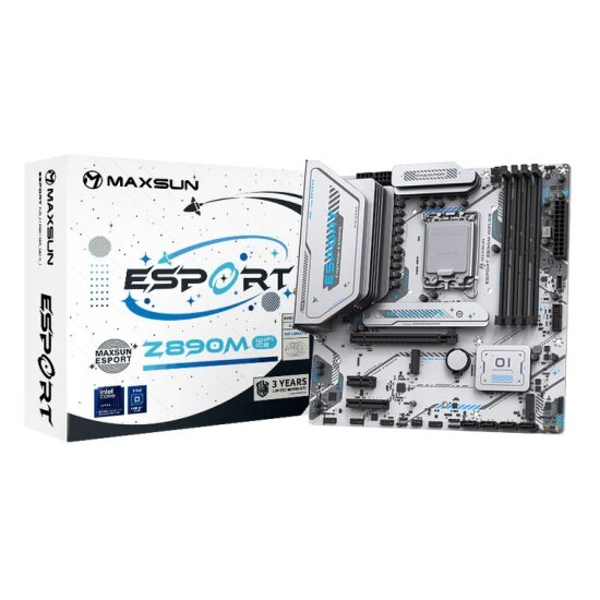 Материнская плата Maxsun MS-eSport Z890M WIFI ICE (LGA1851, mATX)
