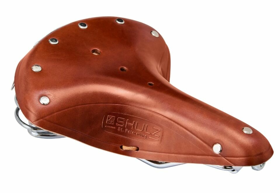 Седло SHULZ Wide Springs кожаное широкое с пружинами (light brown SD901)