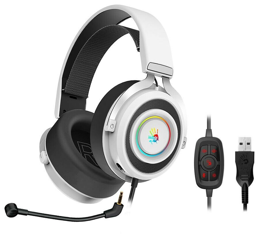 Гарнитура A4Tech Bloody G535 белый/черный