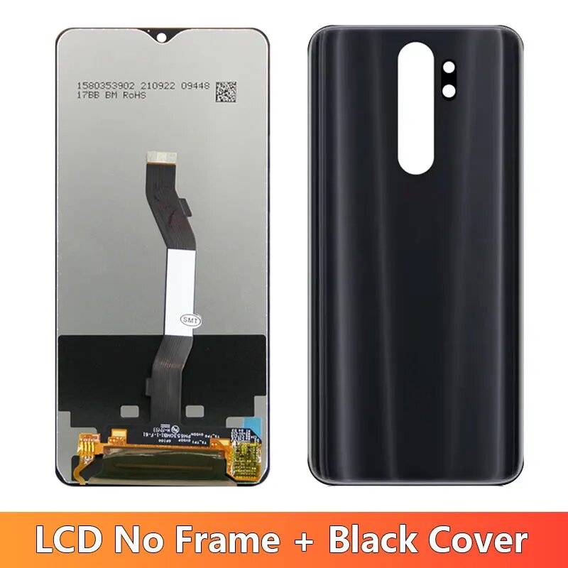 6,53-дюймовый новый дисплей для Xiaomi Redmi Note 8 Pro, сменный ЖК-экран + дигитайзер сенсорного экрана в сборе NoFrame Black Cover