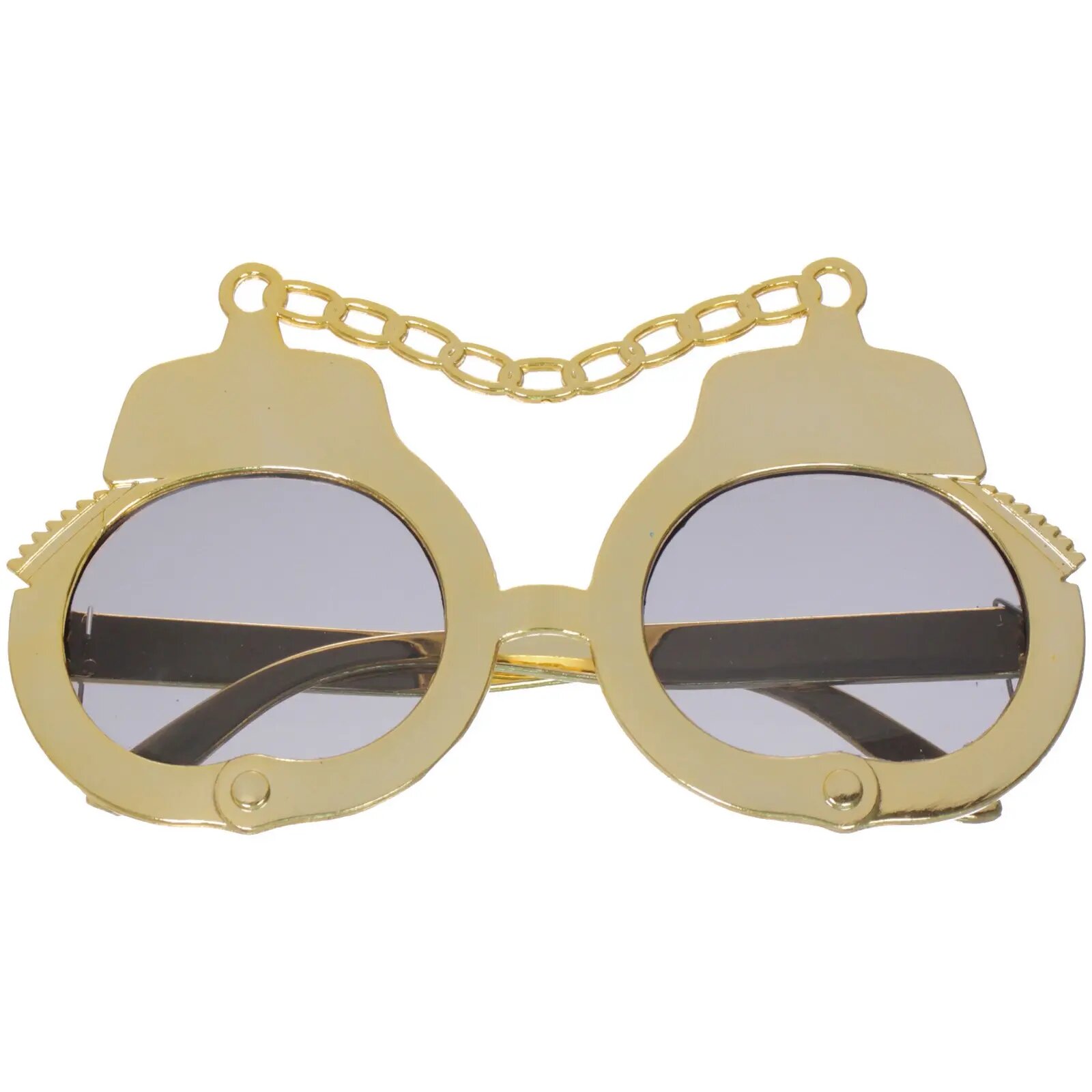 Очки карнавальные «Наручники», золотистые, 14,5х8,2 см, стильный аксессуар для праздников