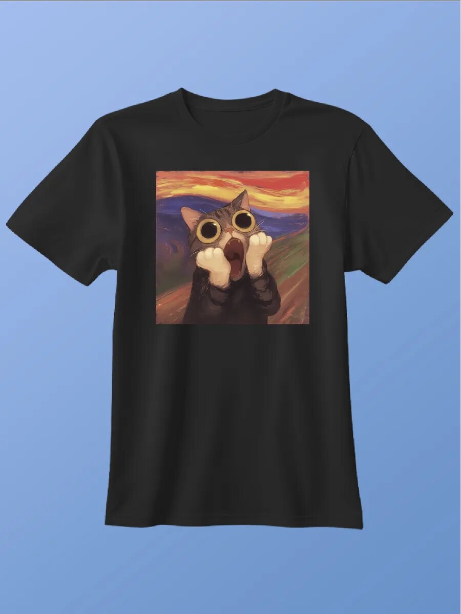 Футболка Zerosell котик картина