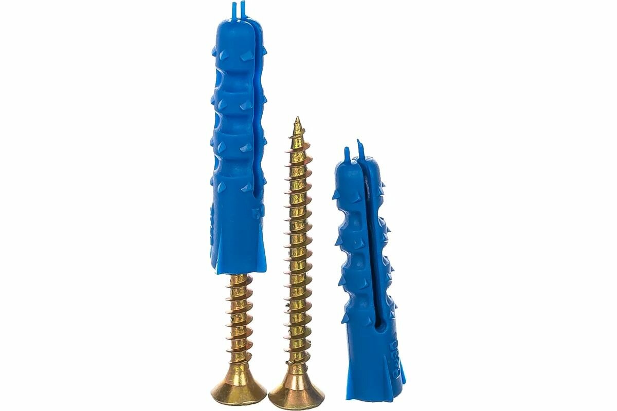 Дюбель ёж с шурупом Качественный Крепеж для крепления плинтусов 6х30 120 шт 0501093 КЧ