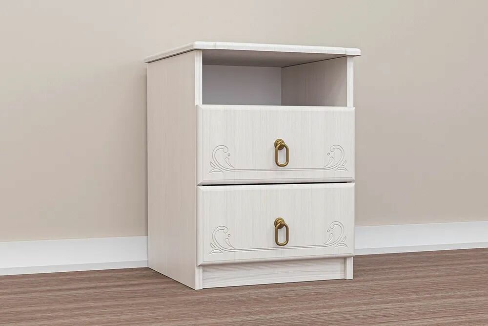 Комплект прикроватных тумб "Кэт-6" (400х522х389) Бодега/Сандал Белый