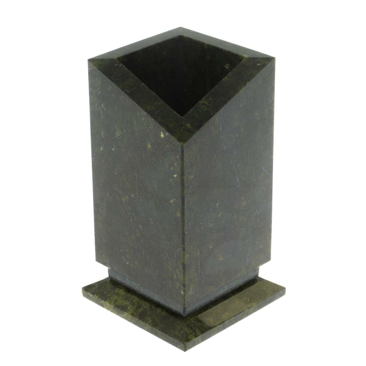 Карандашница из темного змеевика 129486