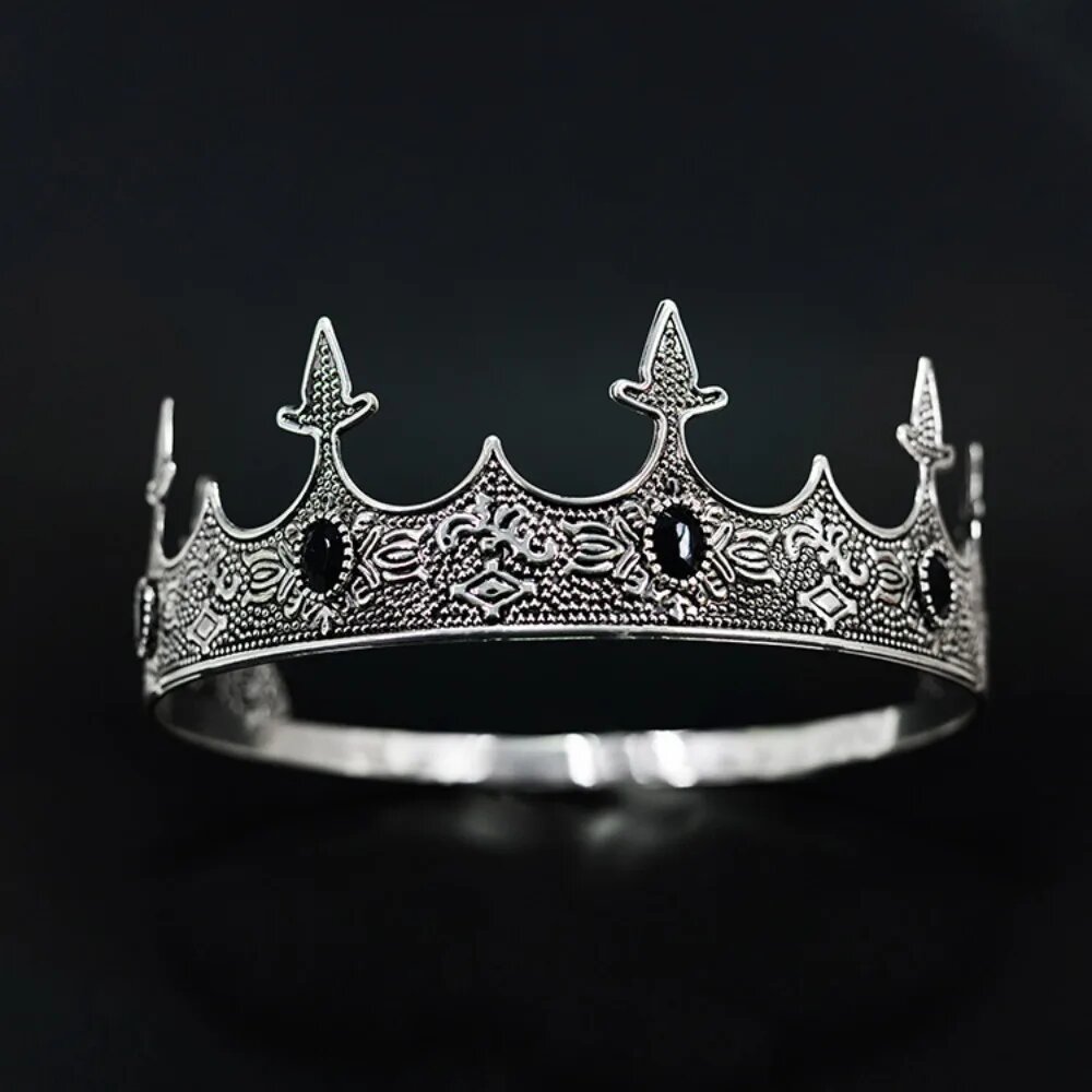 Винтажная корона из металла Серебряный, Style 11