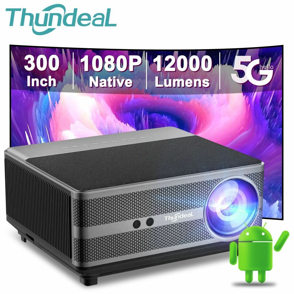 ThundeaL TD98 Native 1080P Full HD проектор Android 12000Lm LED 2K 4K Видео Smart проектор WIFI DLP Домашний кинотеатр