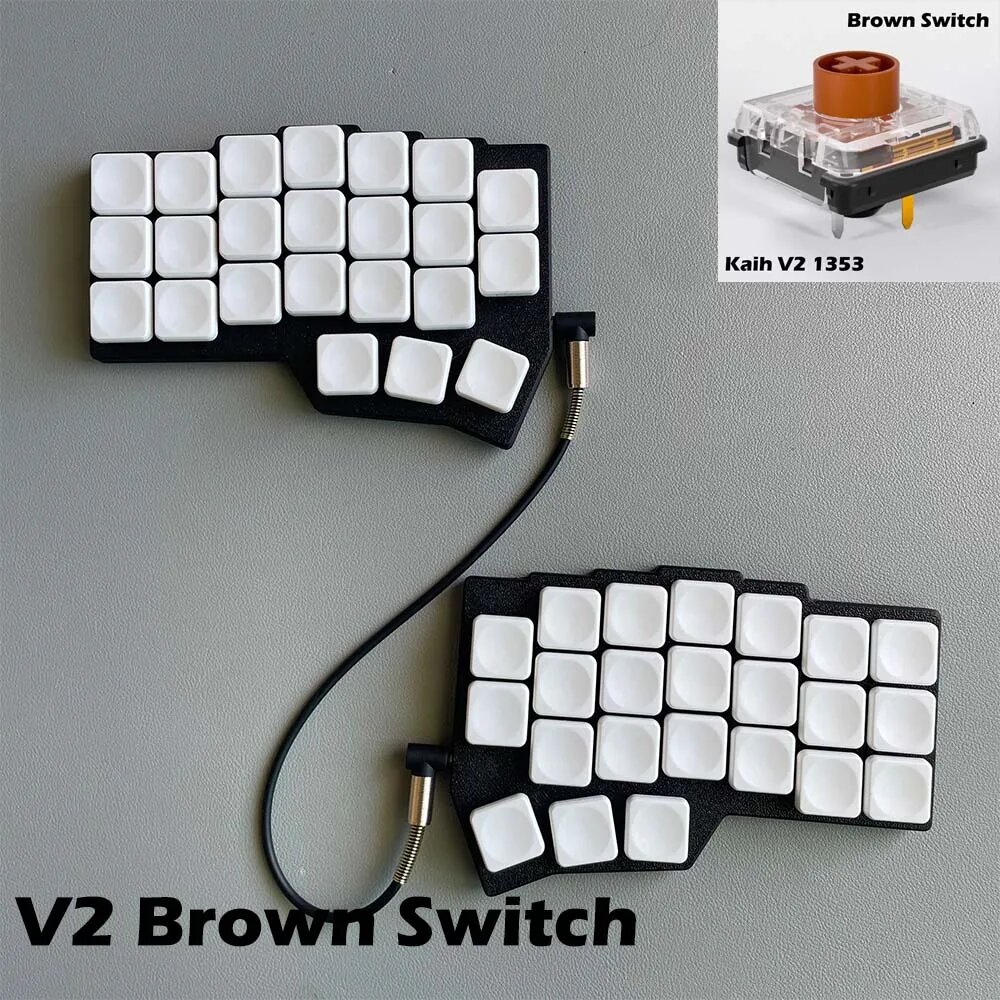 CHOC Corne Проводная механическая клавиатура Kaih Chocolate V1/V2 Brown V2 BW