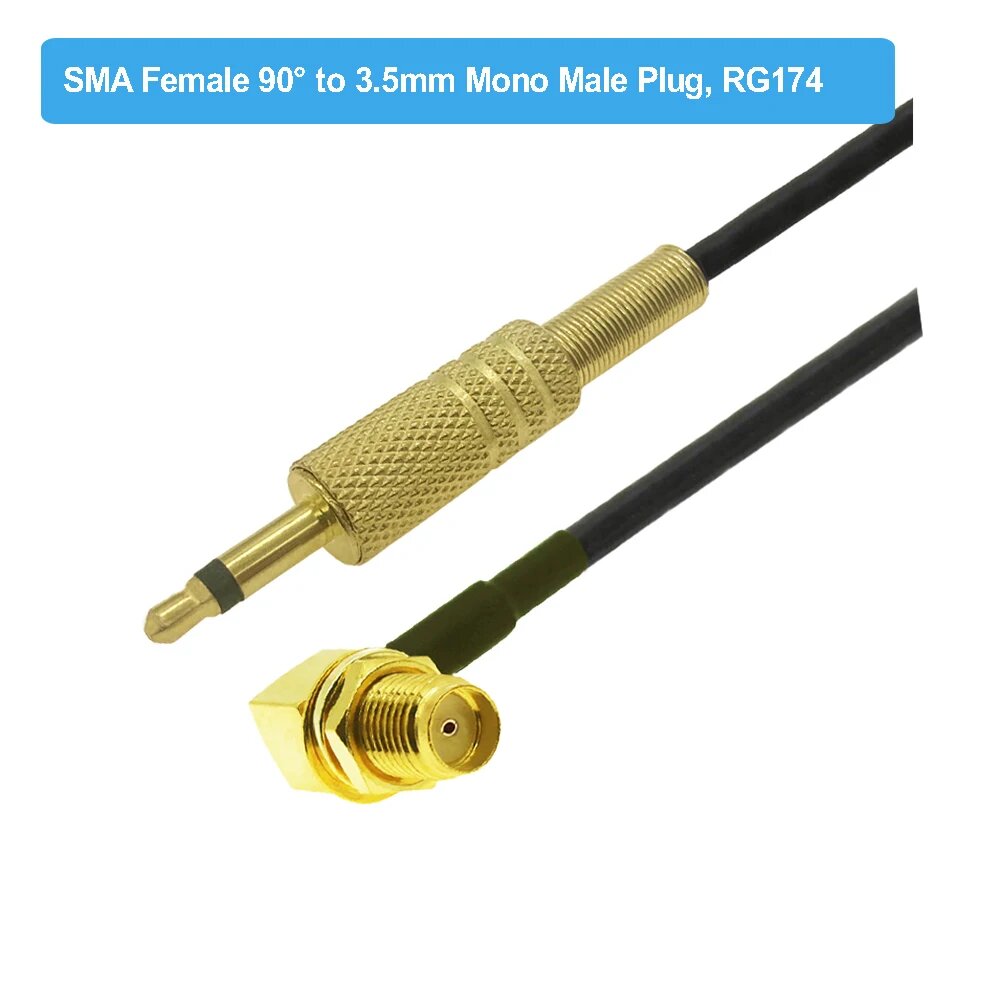 SMA Female 90° to 3.5mm Mono, RG174, 60CM