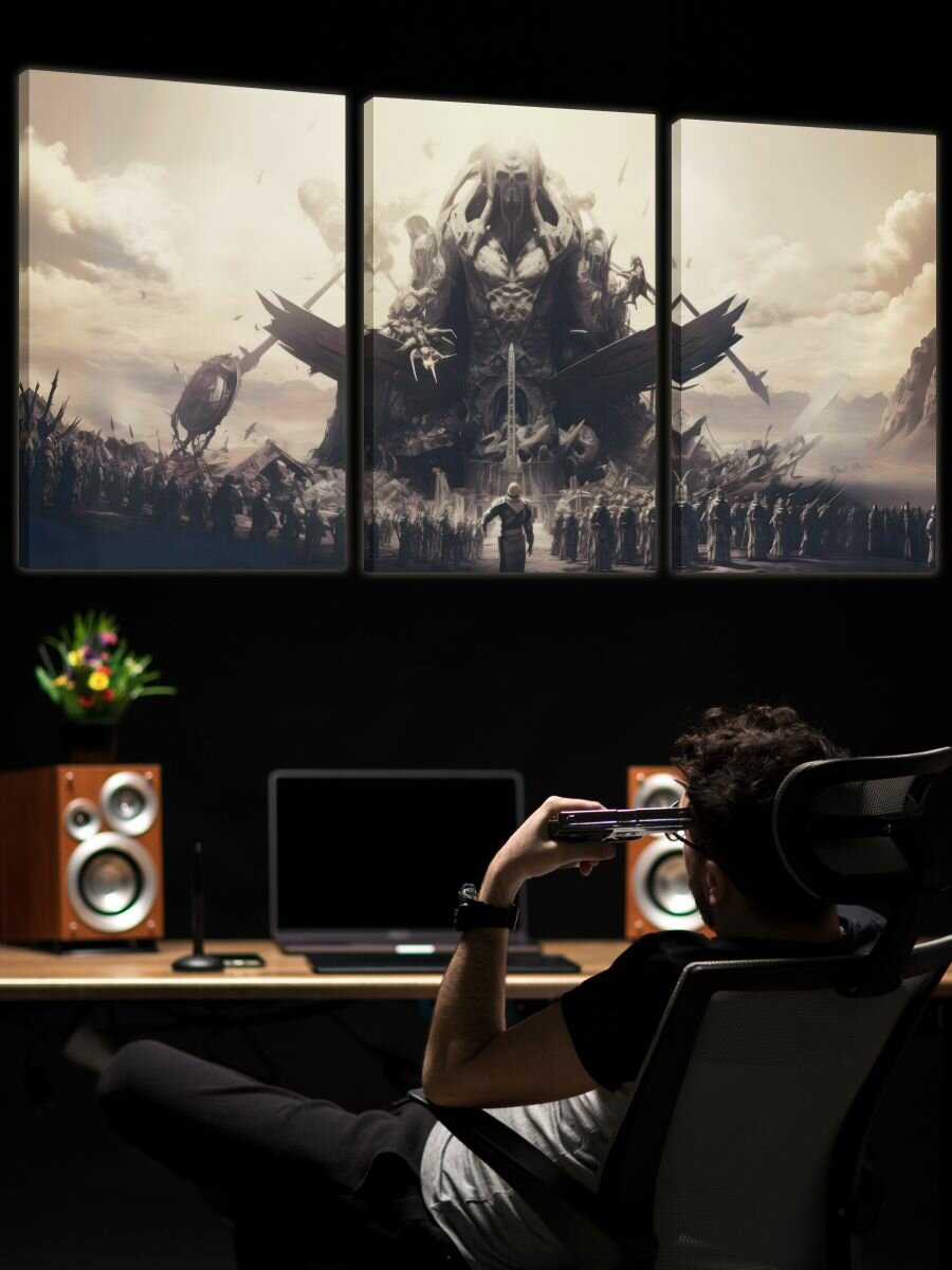 Картина модульная Warhammer 40K Chaos 50х70 3 шт.