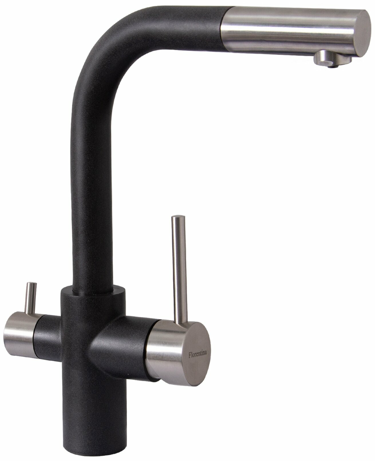 Смеситель для кухни Florentina Кристалл FL черный 333.32H.2123.102