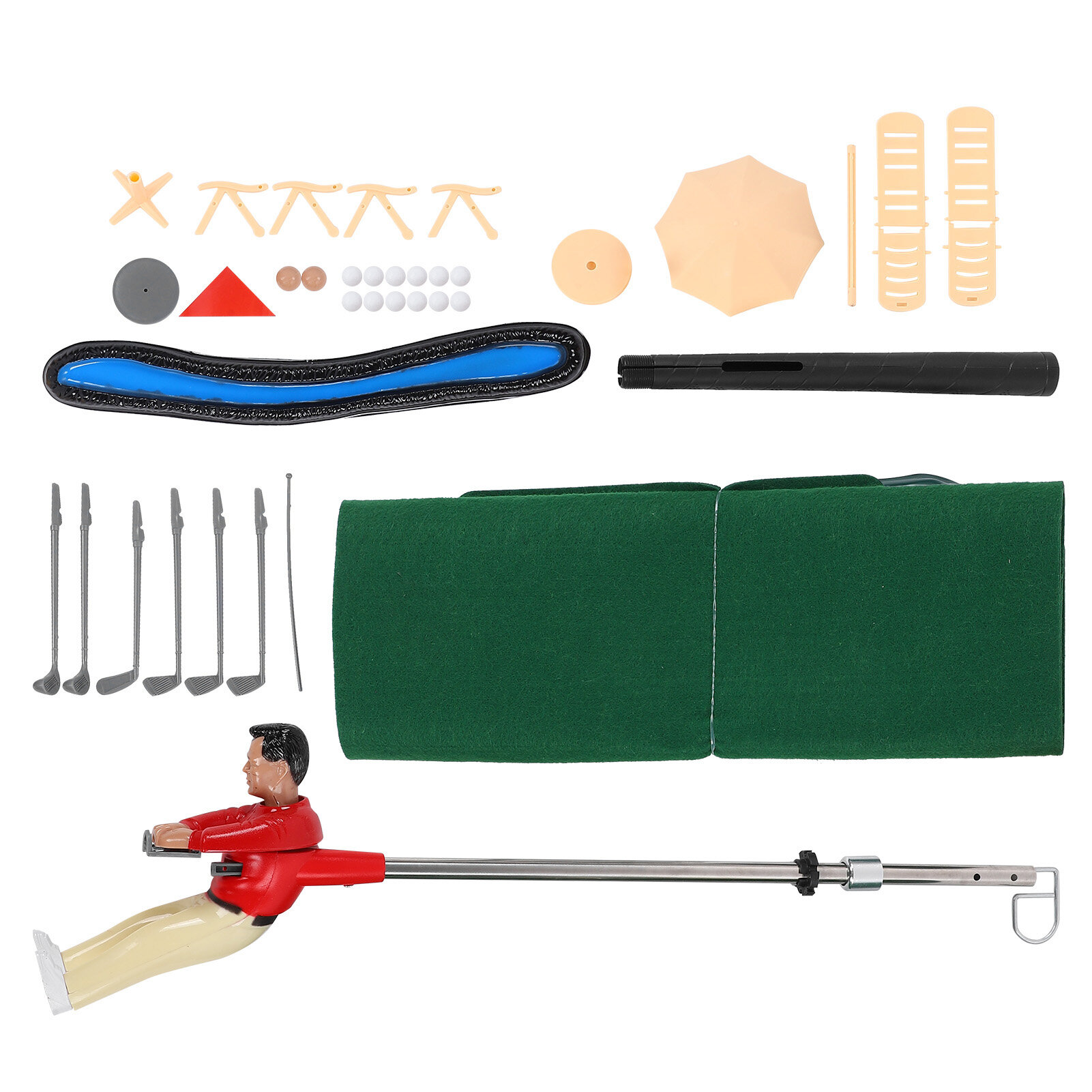 Крытый мини-игровой комплект для игры в гольф, набор для гольфа, игрушка с зеленым ковриком, клюшка для мяча, стулья для детей