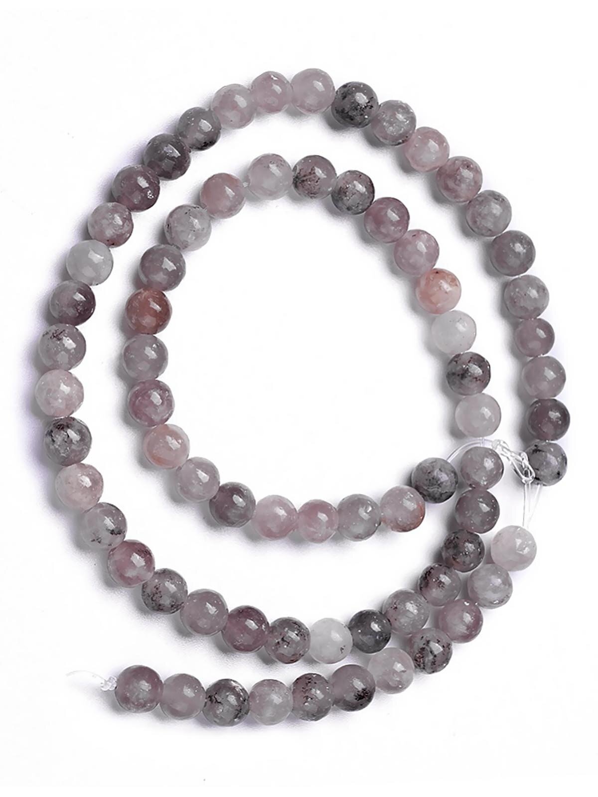 Натуральная бусина Лепидолит 0012252 шарик 6 мм, цена за 10 шт.