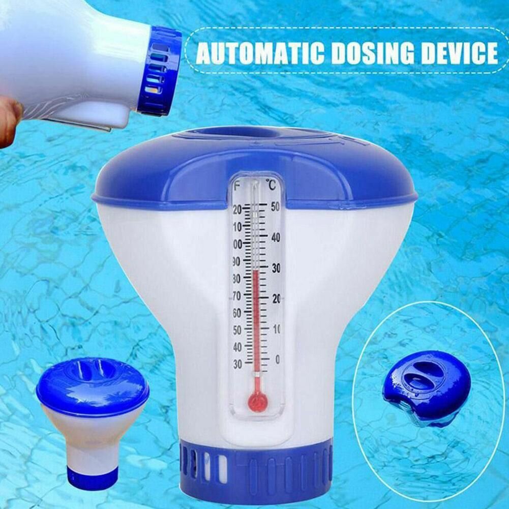 Плавательный бассейн Плавающий дозатор дезинфицирующего хлора с термометром